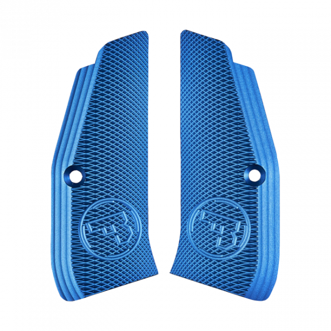 CZ SHADOW 2 & CZ 75 STANDARD SIZE ALUMINIUM GRIPS - BLUE - 1091-1180-04