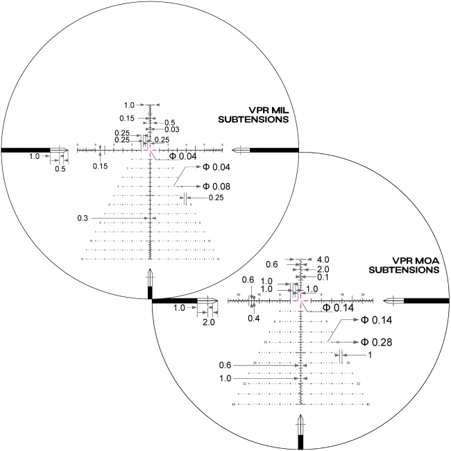 ARKEN - EPL-4 6-24X50 FFP VHR MIL - Zero Stop - 30mm Tube