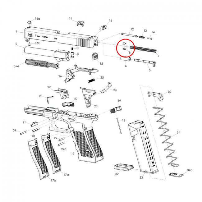 Eemann Tech Firing Pin Spring Cups for GLOCK - Canada