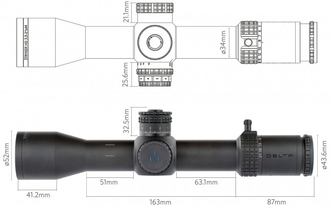 Delta - STRYKER - HD 3.5-21×44 FFP - .1MIL - DPRC-1 (2514)